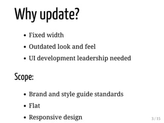 Boiling a Frog: A Responsive Update | PPT