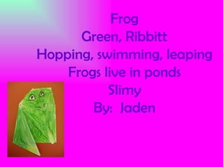 Frog cinquain | PPT | Zoos & Aquariums | Attractions
