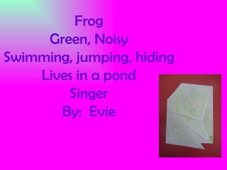 Frog cinquain | PPT