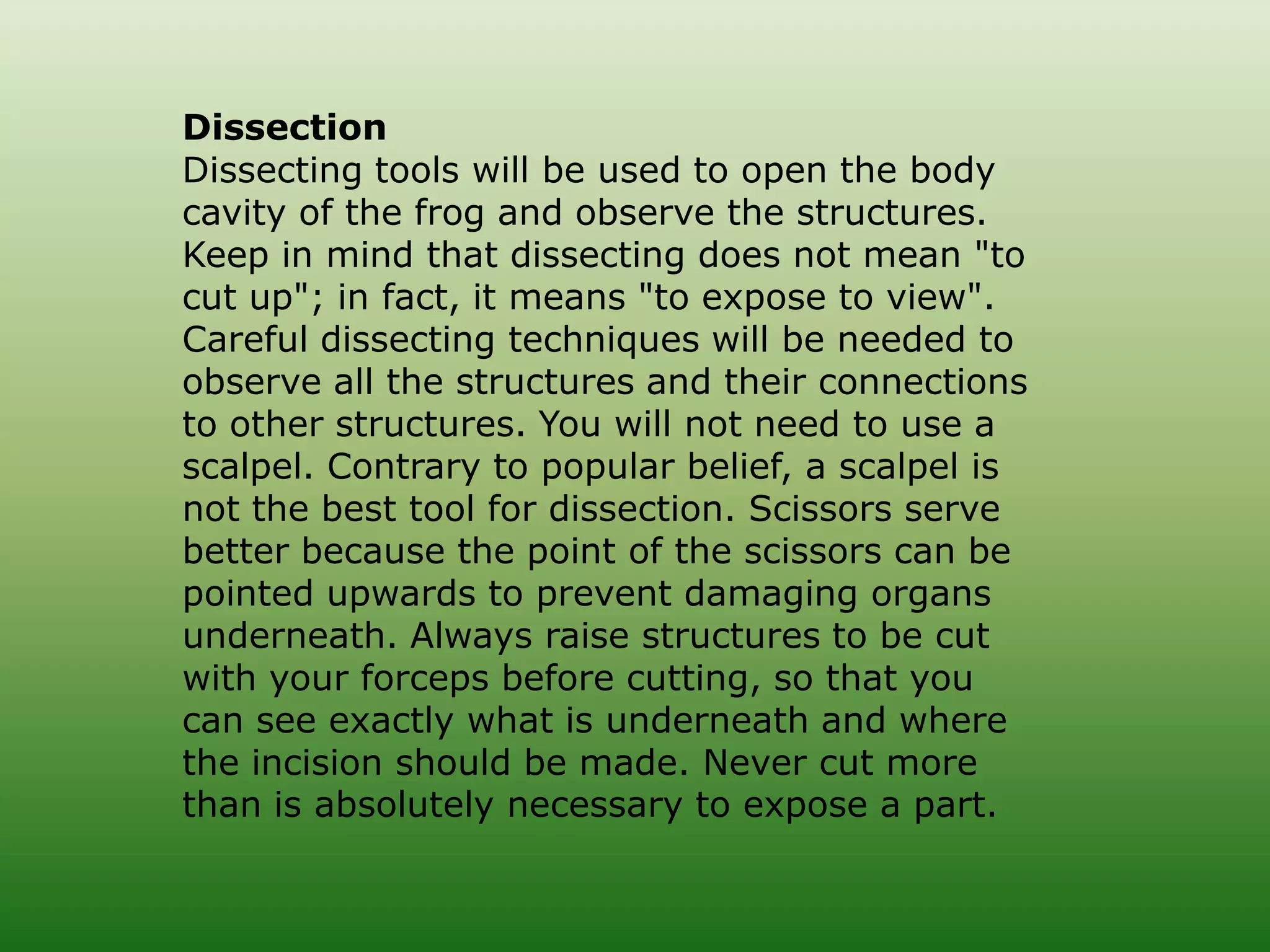 Frog dissection powerpoint | PPTX