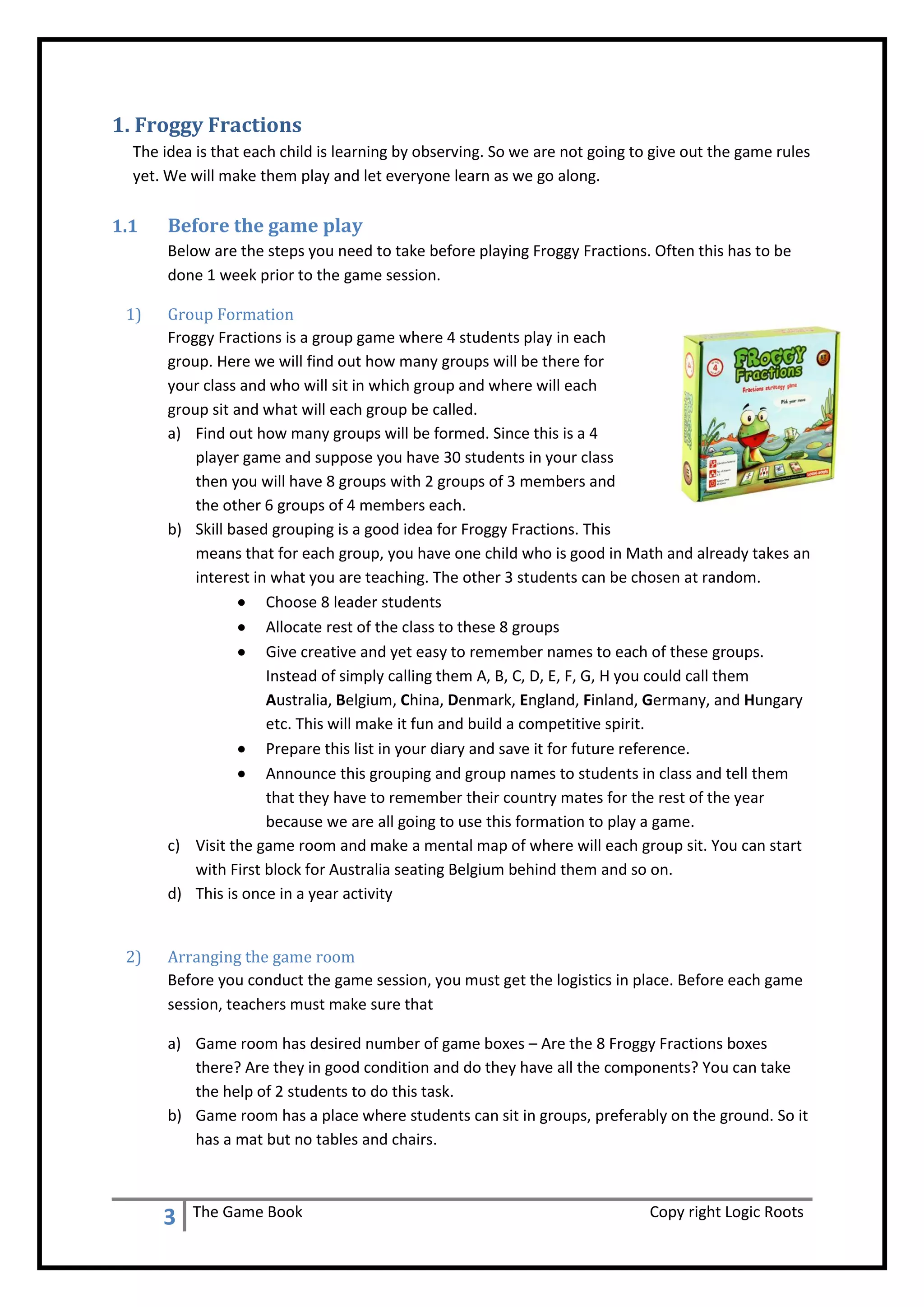 Fractions Card Game - Froggy Fractions. 12 times more math practice | PDF