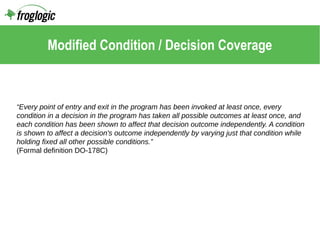 froglogic Coco Code Coverage Presentation | PPT
