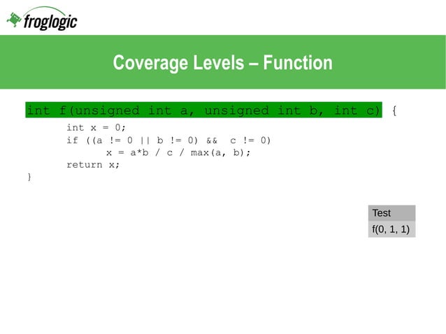 froglogic Coco Code Coverage Presentation | PDF