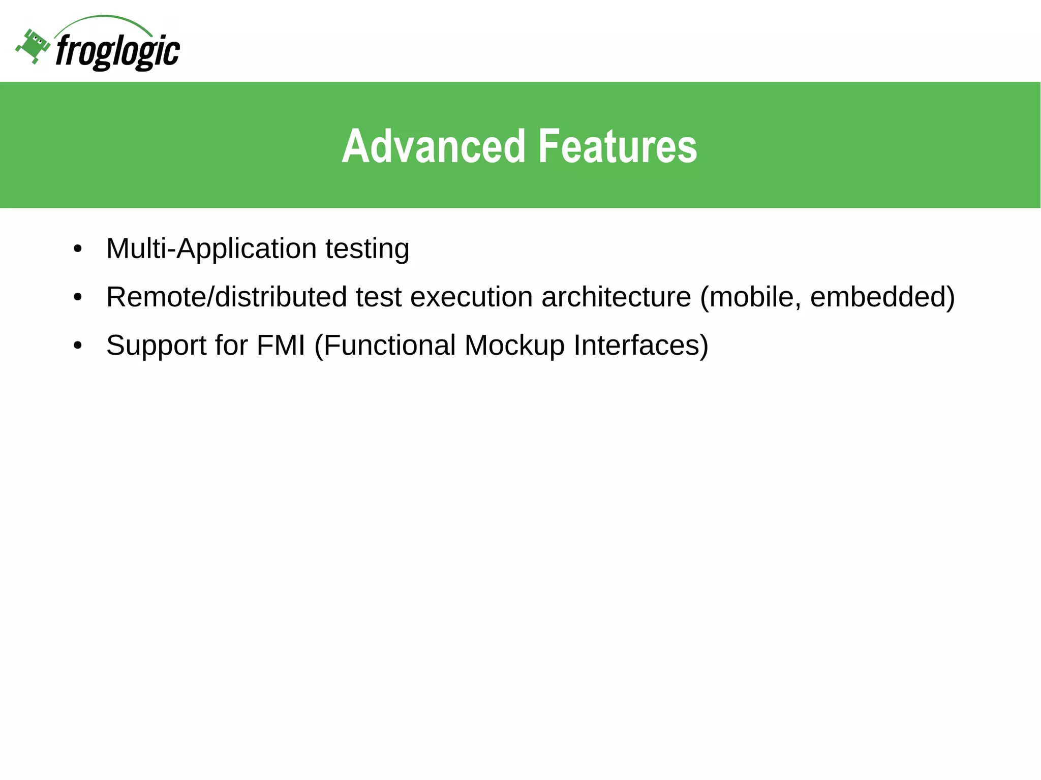 froglogic Squish GUI Tester Presentation | PPT