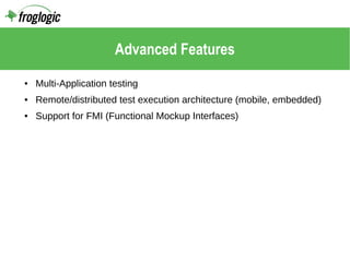 froglogic Squish GUI Tester Presentation | PPT