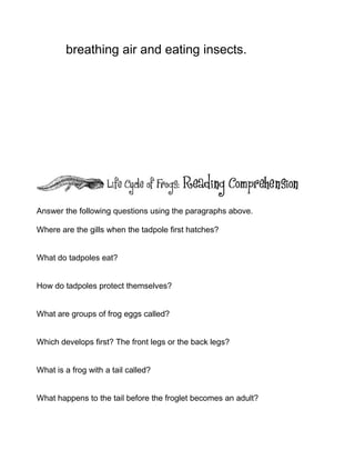 Frogreadincomprehension | DOC