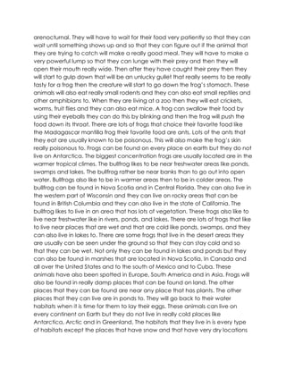 Frog report for uncle tommy and aunt debble | PDF