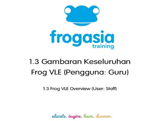 Frog vle 1.3_1.3 | PPT