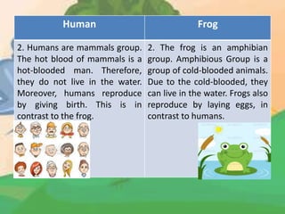 Frog vs human | PPTX