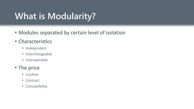 From Containerization to Modularity | PPTX