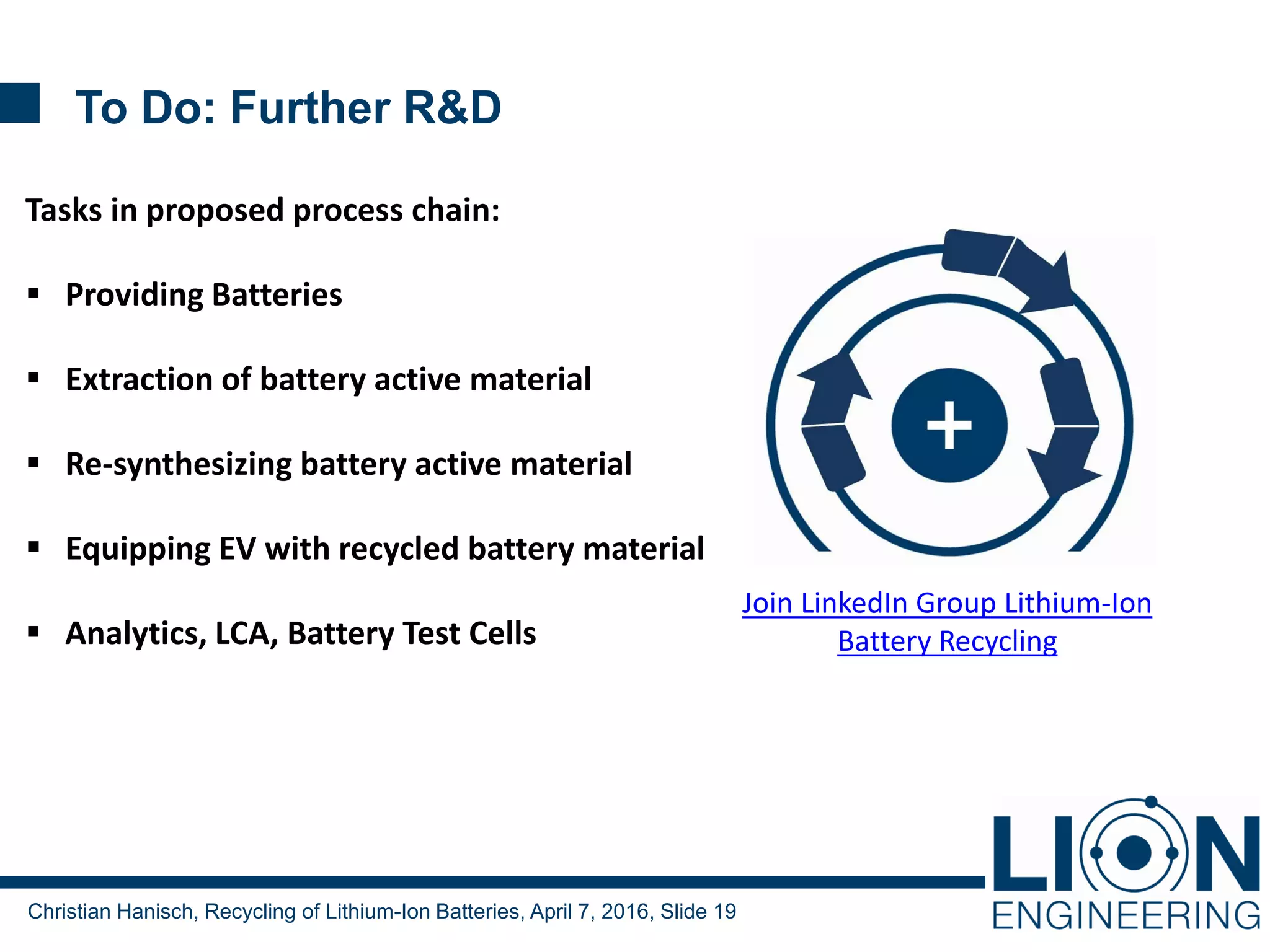 From battery-to-precursor - Recycling of Lithium-Ion Batteries | PDF