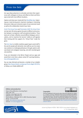 Reflective Learning at Work – MIRROR Model, Apps and Serious Games | PDF