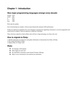 From java-to-ruby-book-summary | PDF