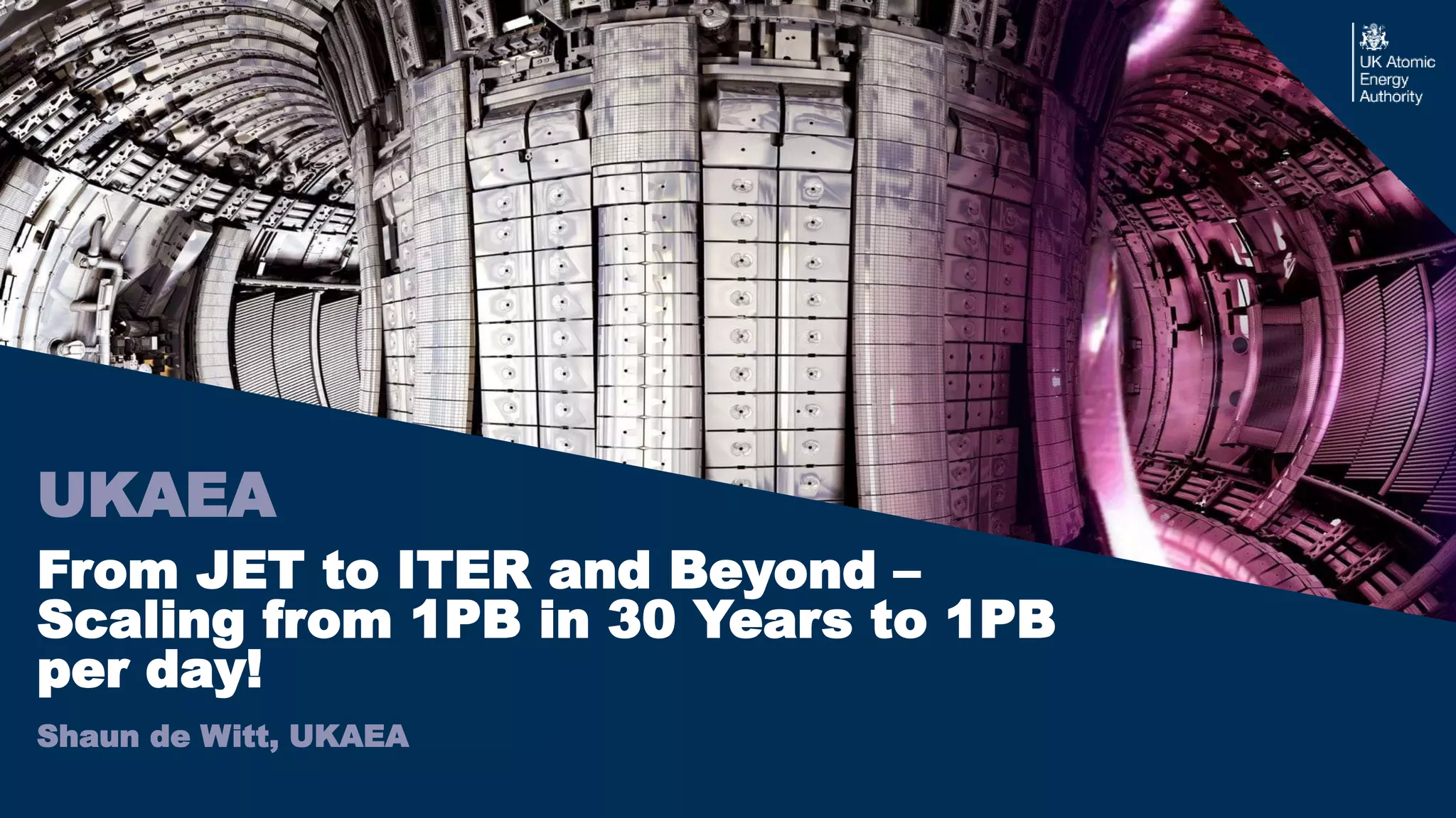 From JET to ITER and Beyond – Scaling from 1PB in 30 Years to 1PB per ...