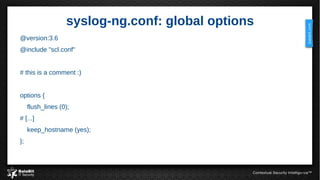 syslog-ng: from log collection to processing and information extraction ...