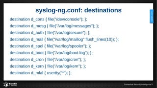 syslog-ng: from log collection to processing and information extraction ...