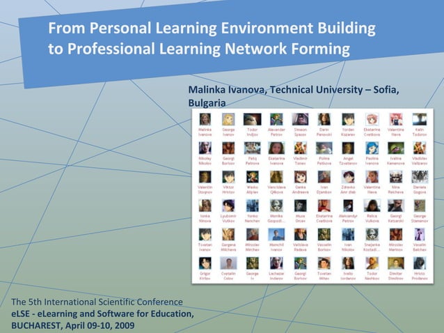 from PLE to Professional Learning Networks | PPT