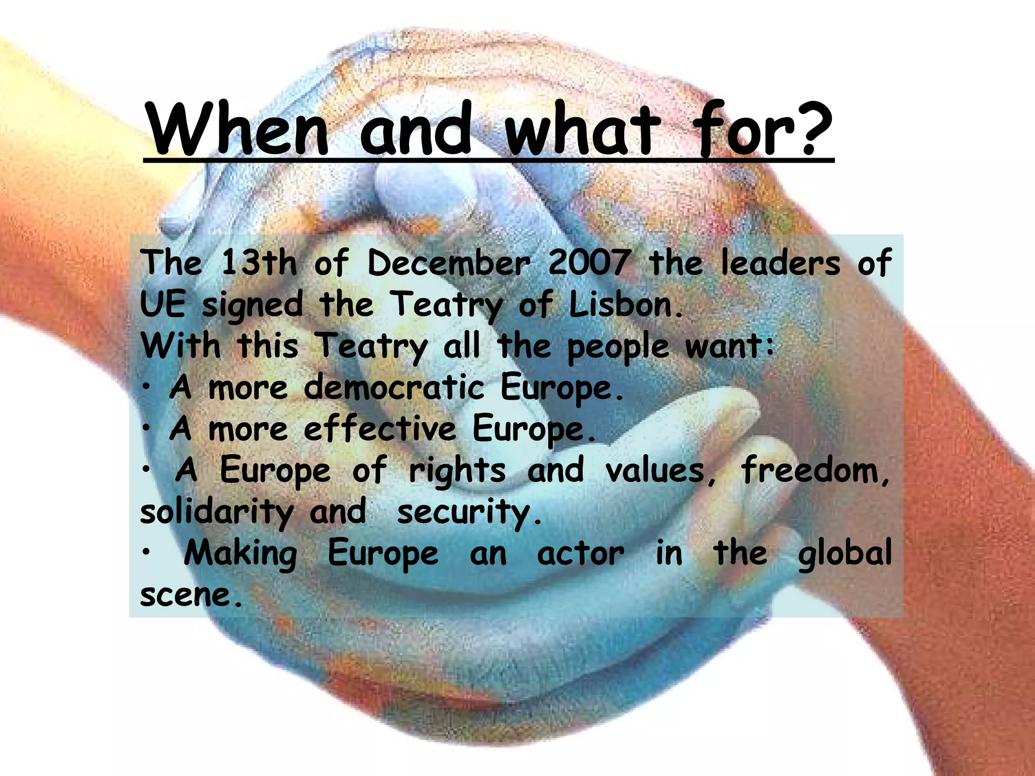 From Spain- Treaty of Lisbon | PPT
