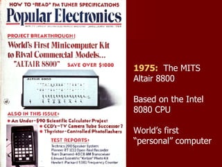 From Tube to Chip: Early Computer History | PPT