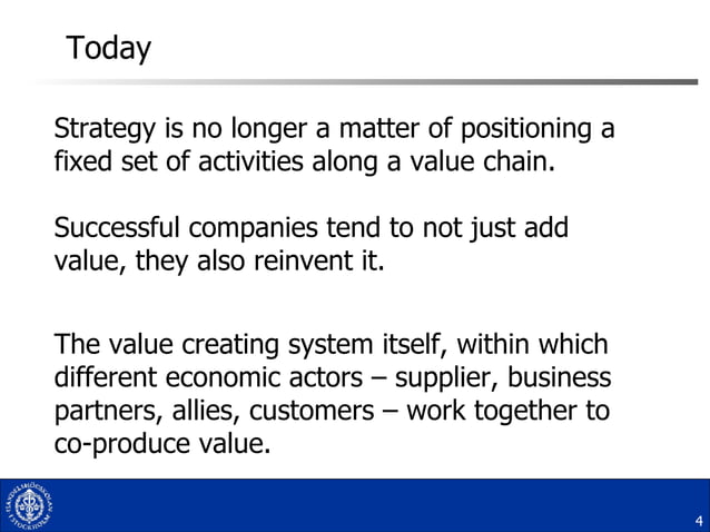 From Value Chain to Value Constellation | PPT