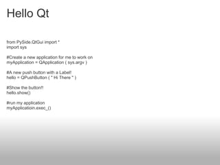 From 0 to mine sweeper in pyside | PPT