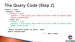 Real Life SQL Tuning - From 4 minutes to 8 seconds | PPT