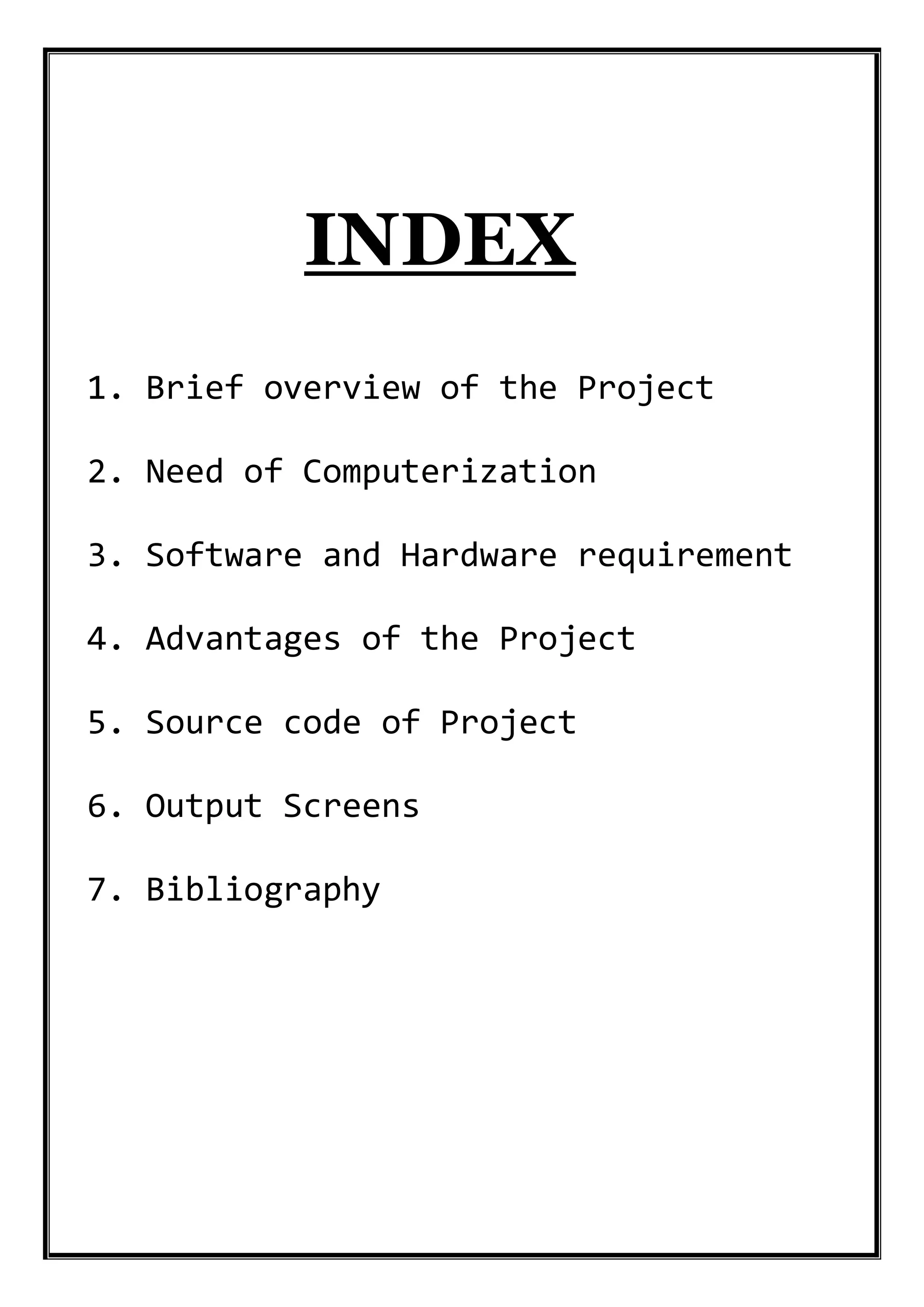 Computer Science Project Pdf