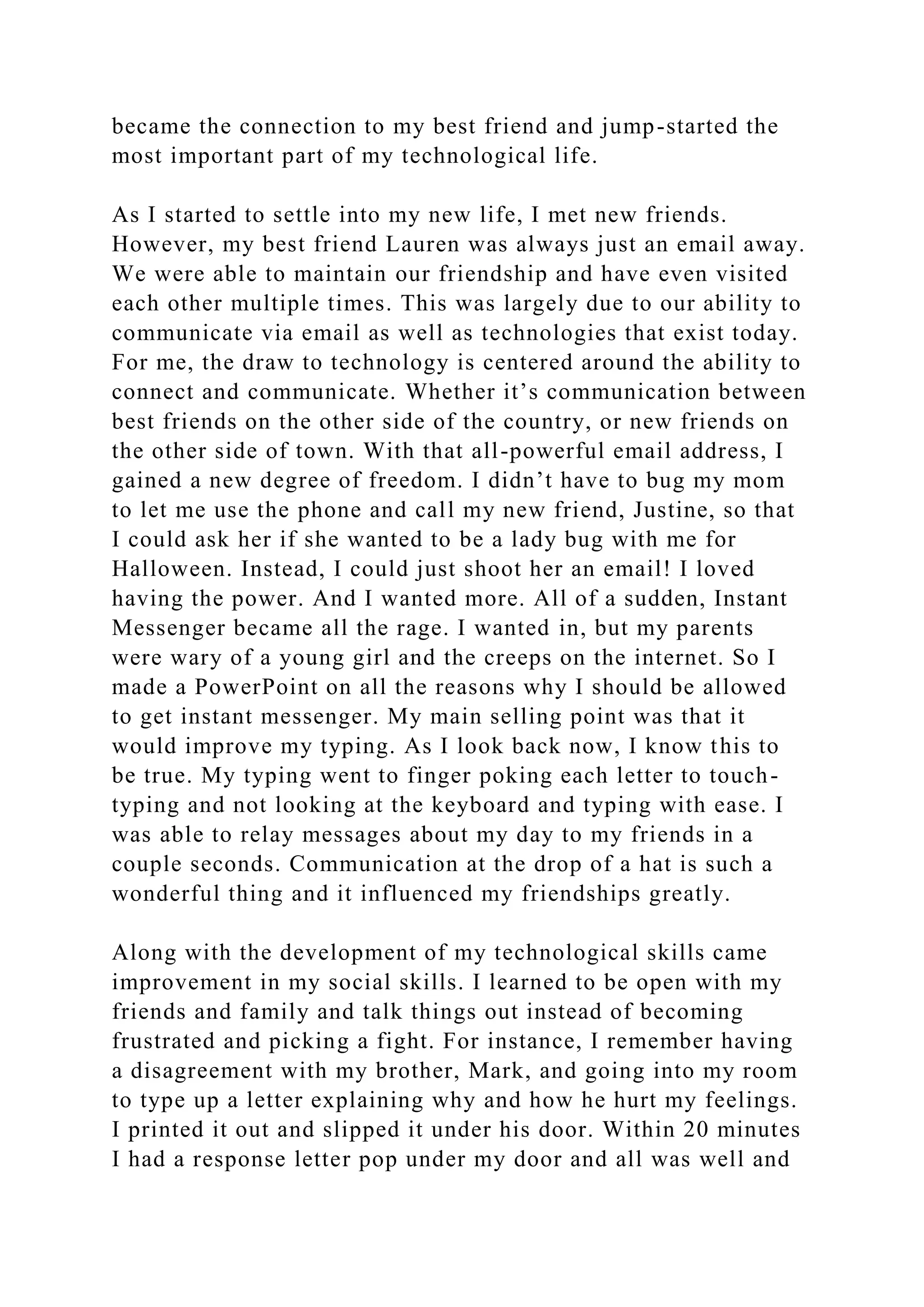 From a Plastic Computer to the Real Deal My Road to Technology.docx