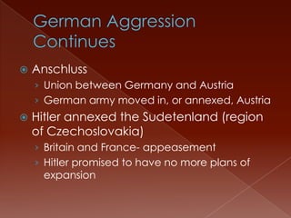 From appeasement to war | PPT