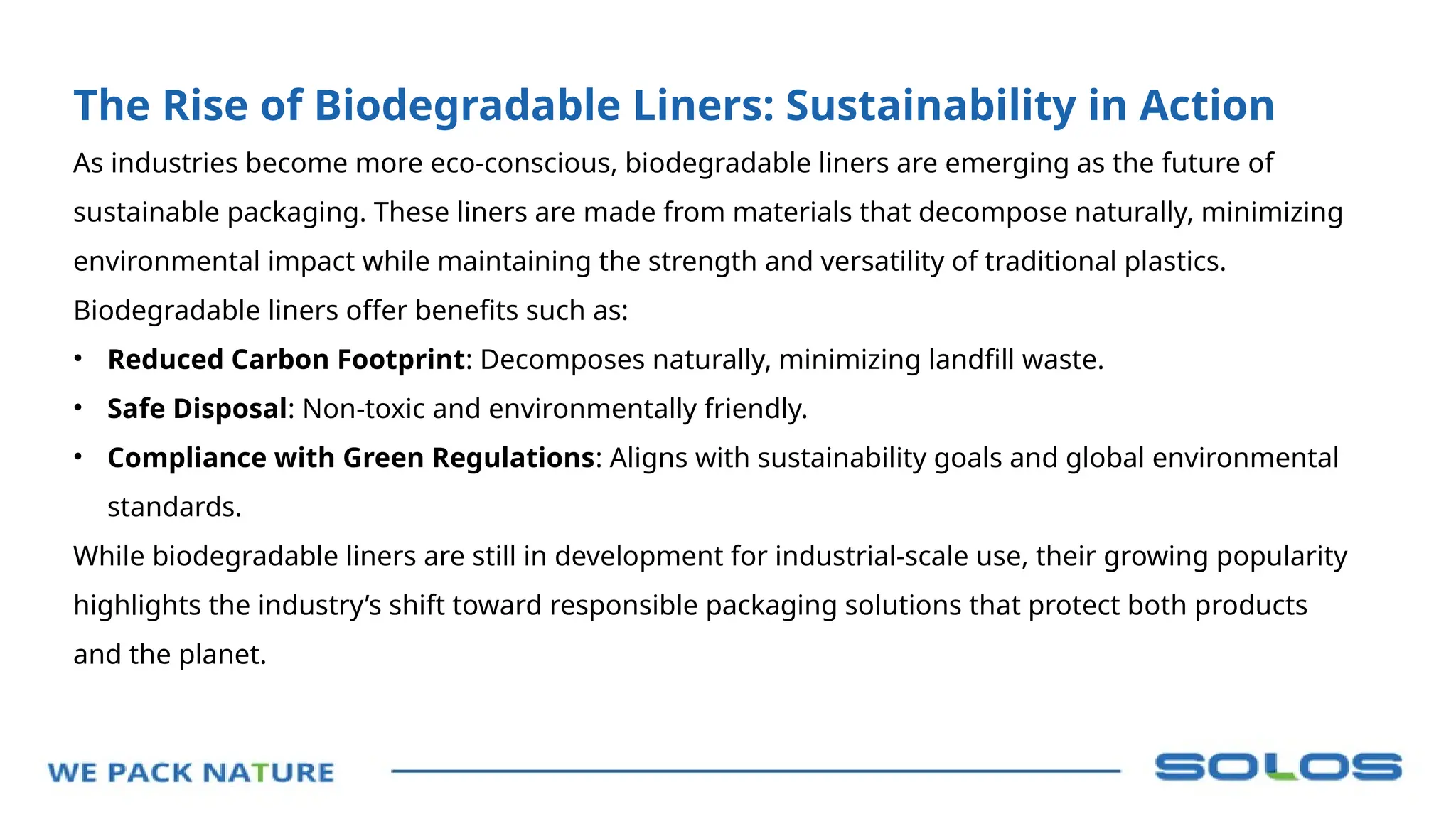 From Barrier Films to Biodegradable Liners The Future of Modern ...