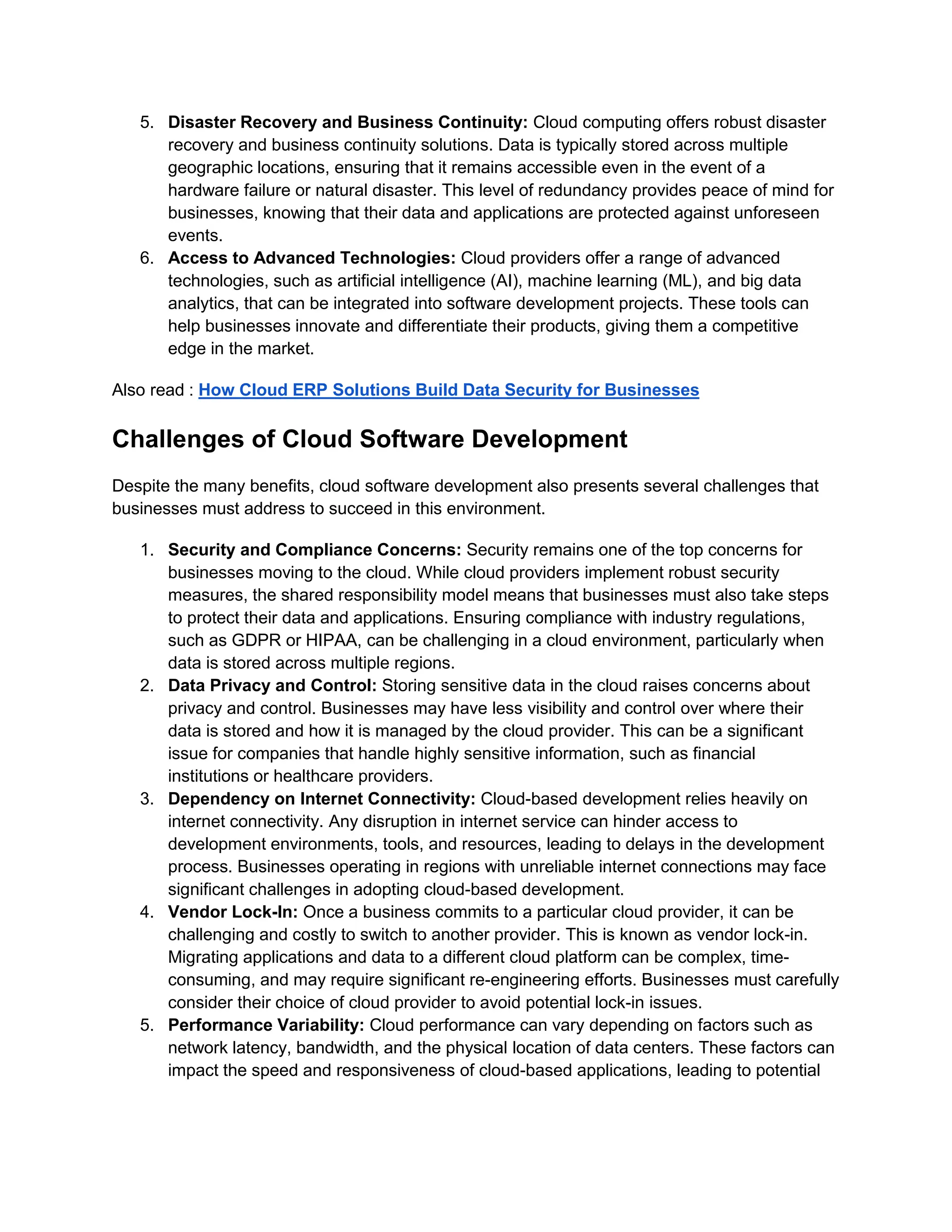 From Benefits To Challenges A Guide On Cloud Software Development Pdf