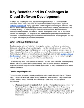 From Benefits to Challenges A Guide on Cloud Software Development.pdf