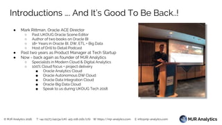From BI Developer to Data Engineer with Oracle Analytics Cloud, Data Lake | PPT