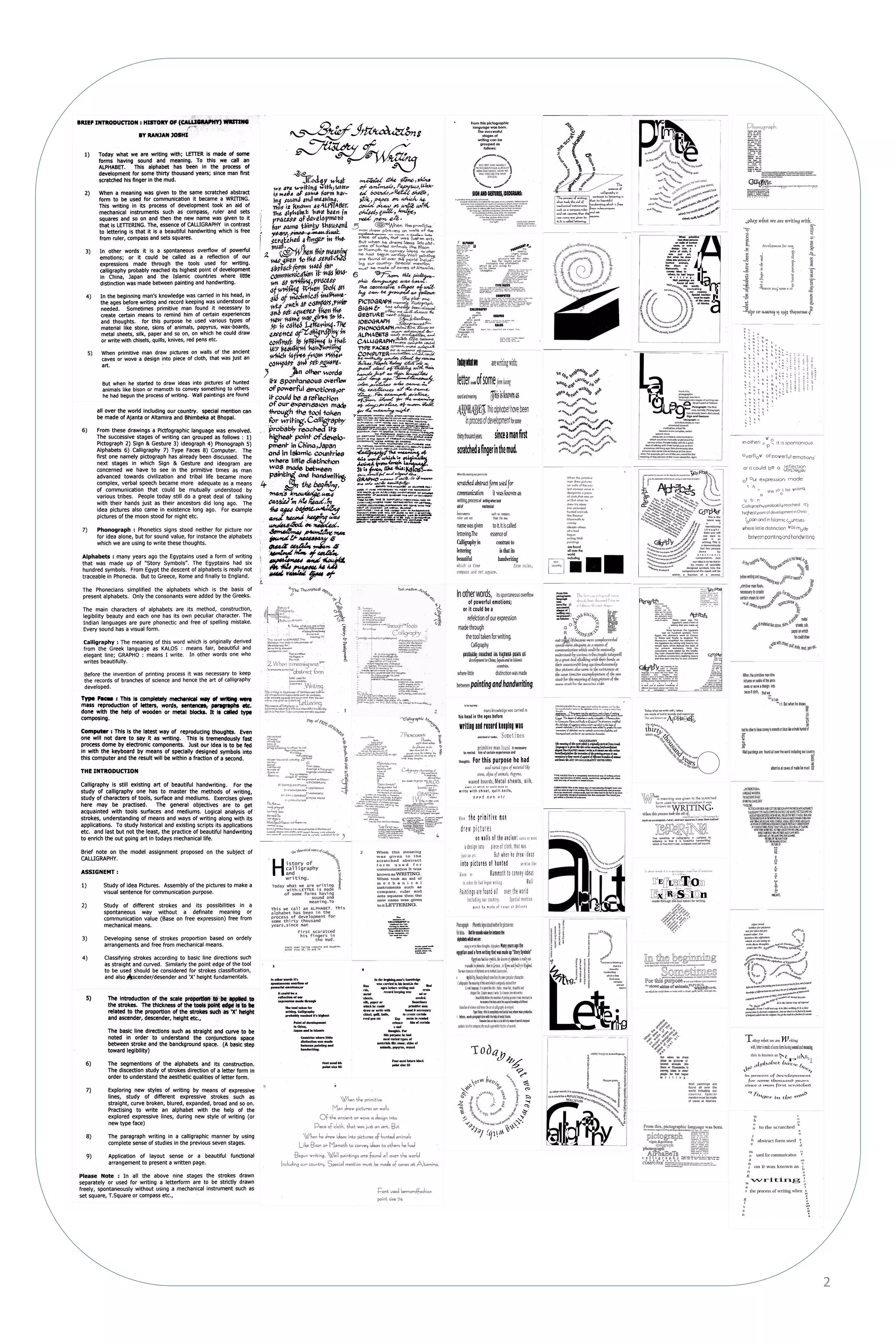 From calligraphy syllabus 1977 to typo 2005 ranjan r. i. joshi a visual ...