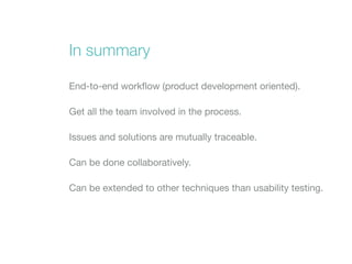 From chaos to action: turning usability testing data into actionable ...