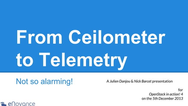 From Ceilometer to Telemetry: not so alarming! | PDF | Computer ...