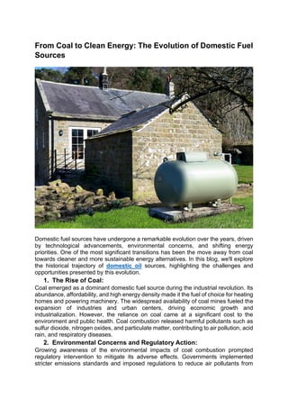 From Coal to Clean Energy: The Evolution of Domestic Fuel Sources | PDF