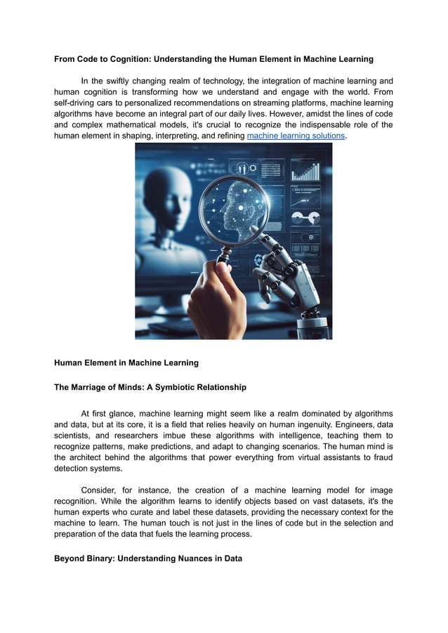 From Code to Cognition_ Understanding the Human Element in Machine Learning.pdf | Artificial ...