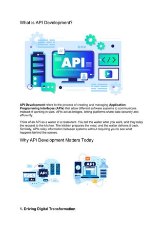 From Code to Connection_ Why API Development Matters More Than Ever. | PDF