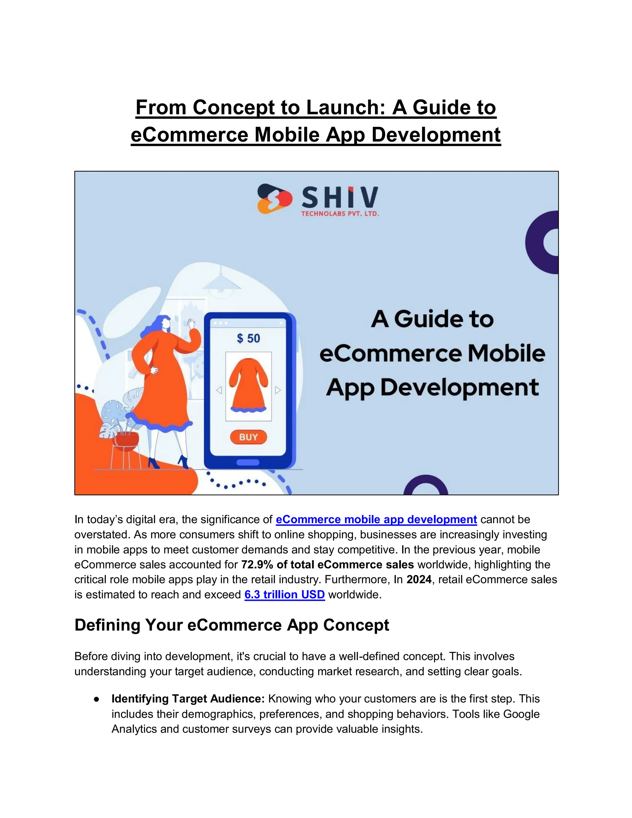Ecommerce App Development An Insightful Blog Stating The Key Steps Pdf