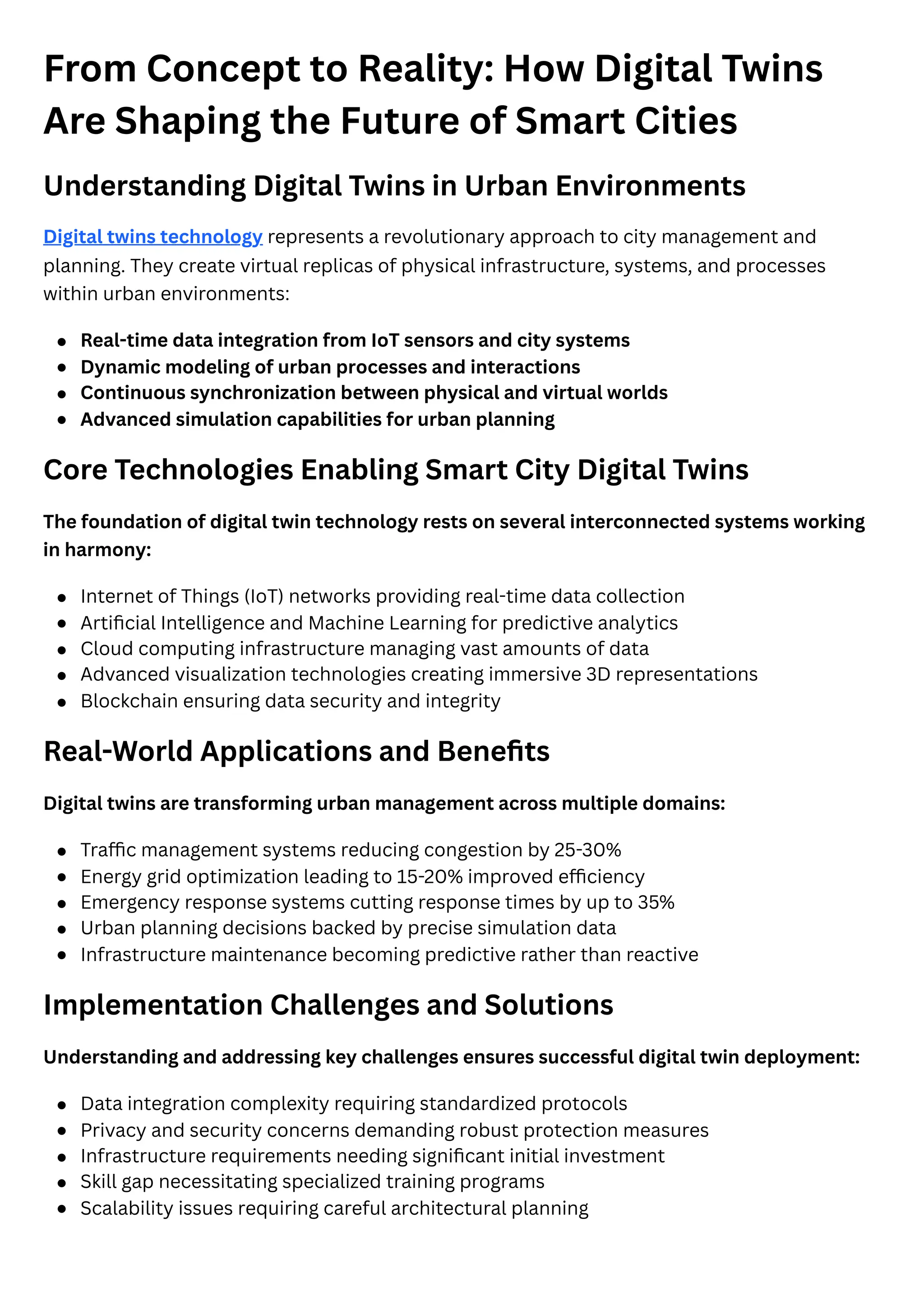 The Smart City Revolution: Digital Twins as Urban Intelligence ...