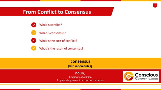 From Conflict to Consensus | PPTX