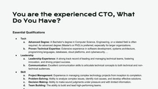 From CTO To CEO: The Pathway and Rewards | PPT