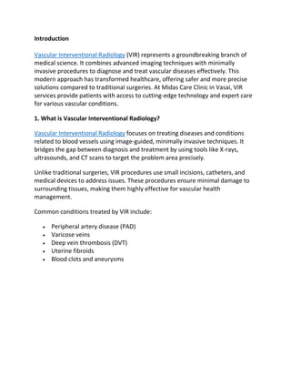 From Diagnosis to Treatment The Wonders of Vascular Interventional ...