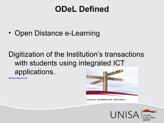 From Distance Learning and ODL to ODeL: Unisa Library’s journey to ...