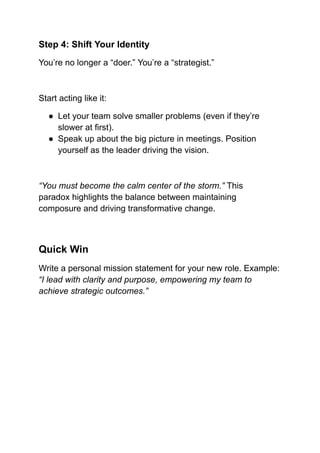 From Doer To Strategist: The Quick Guide to Thriving in Your New ...