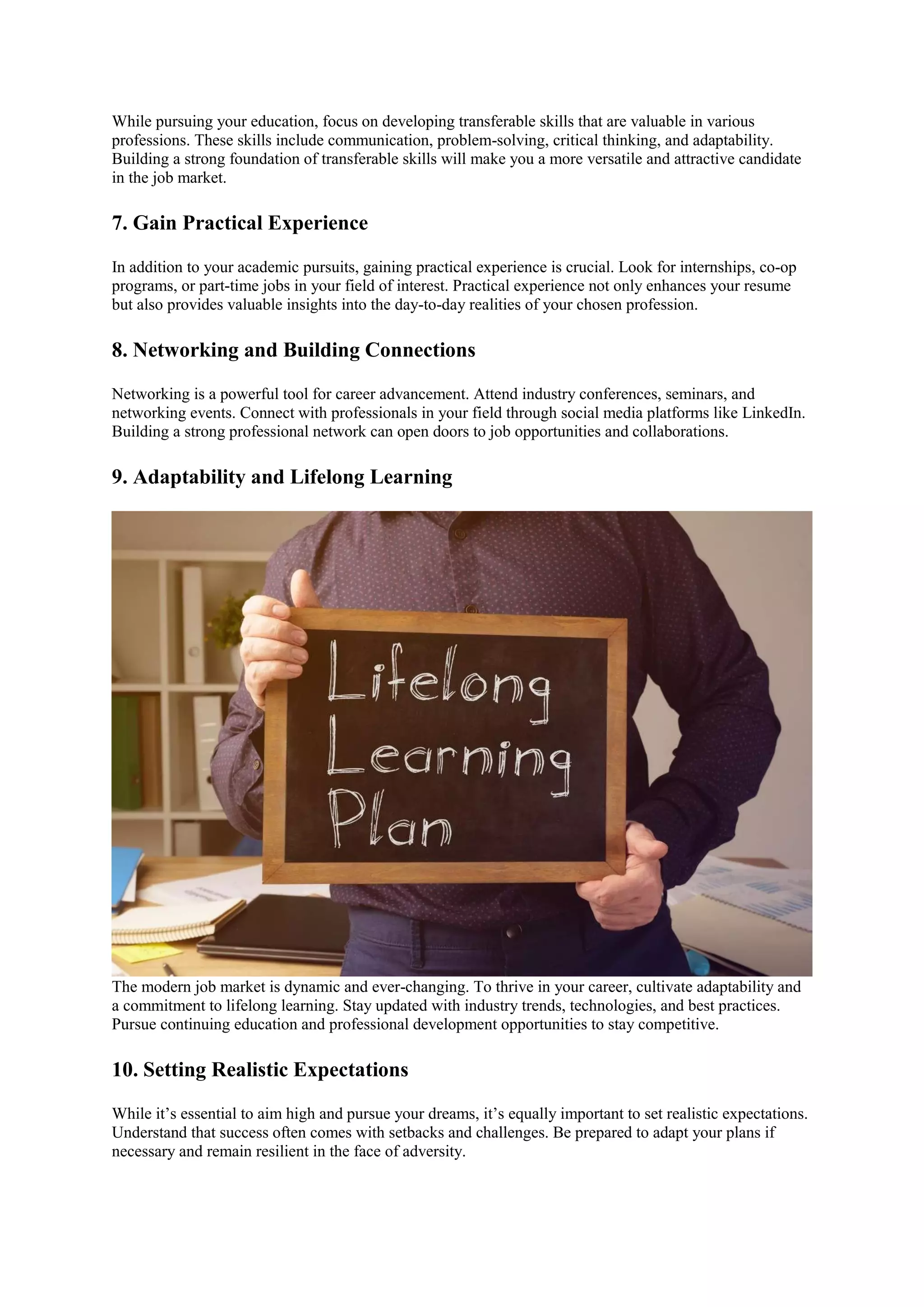 12 Important Steps For Building Your Career Path | Future Education ...