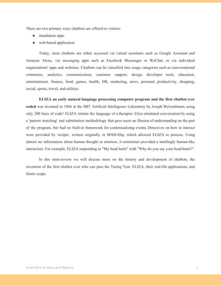 From ELIZA to Alexa and Beyond | PDF