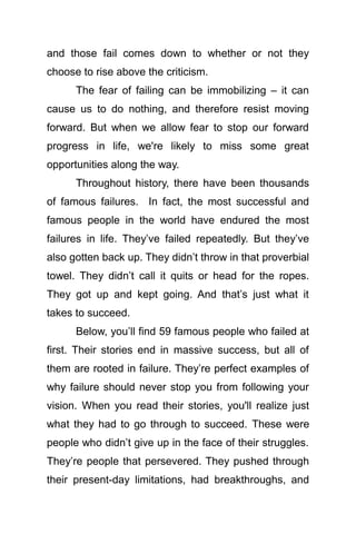 From failure to huge success. Stories 59 Famously Successful People Who ...