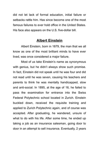From failure to huge success. Stories 59 Famously Successful People Who ...